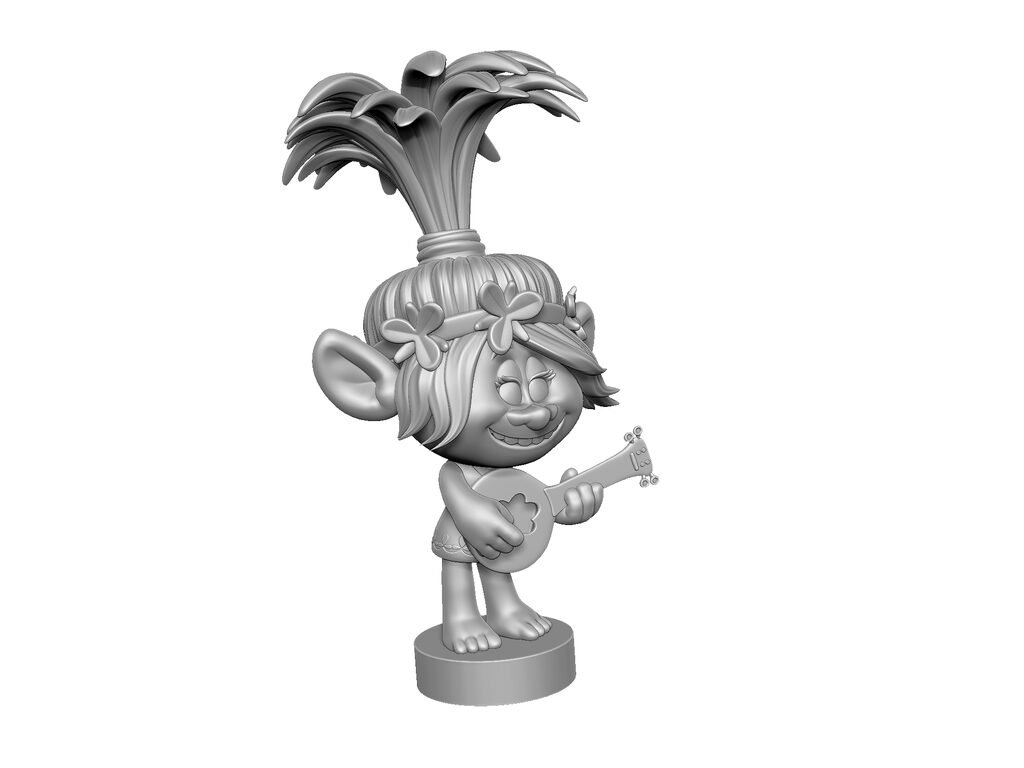 Poppy with a guitar from the animated film "Trolls" 3D model for 3D ...