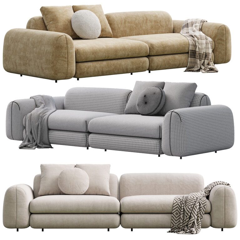 Edo Sofa By Arflex (386338) 3D model - Download 3D model Edo Sofa By ...