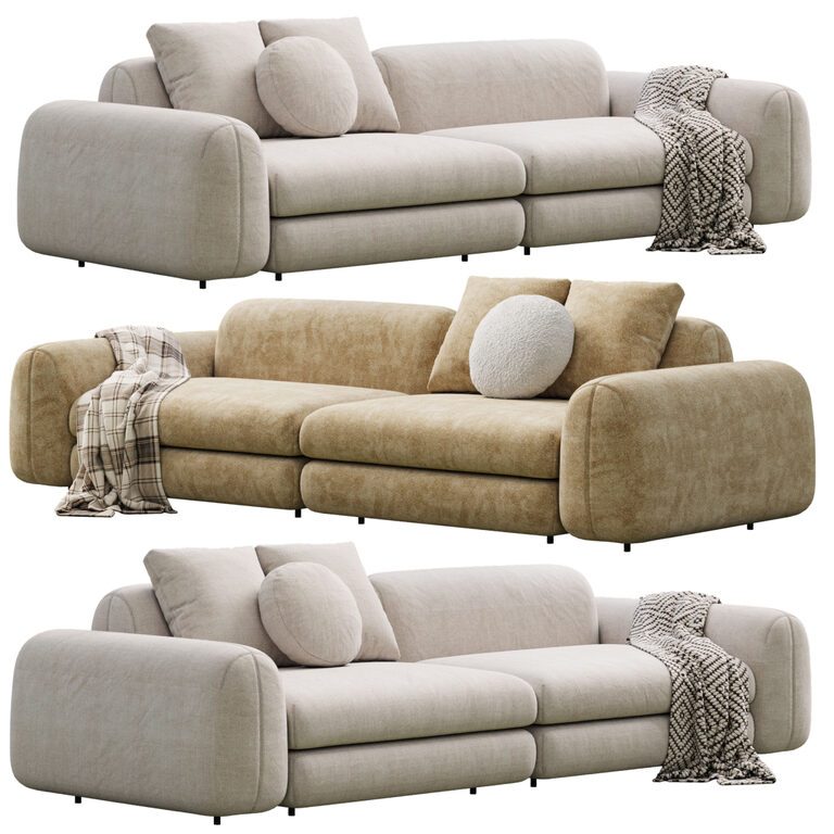 Edo Sofa By Arflex (386338) 3D model - Download 3D model Edo Sofa By ...