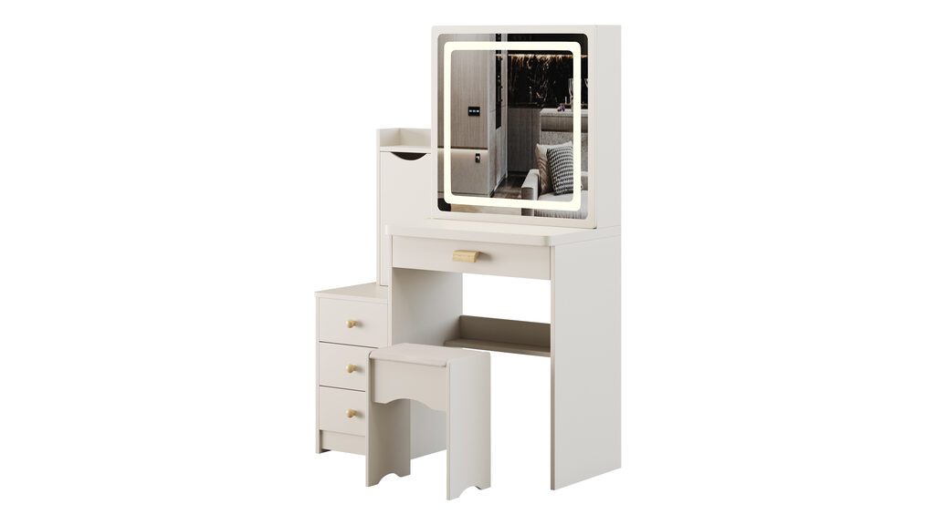 Vinush dressing table and chair set (386411) 3D model - Download 3D ...