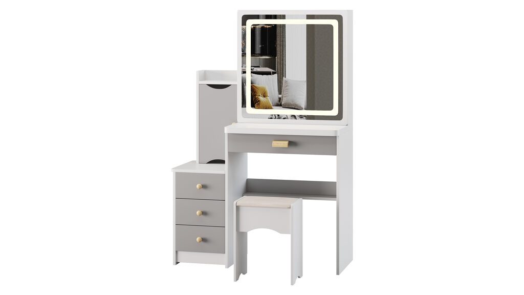 Vinush dressing table and chair set (386411) 3D model - Download 3D ...