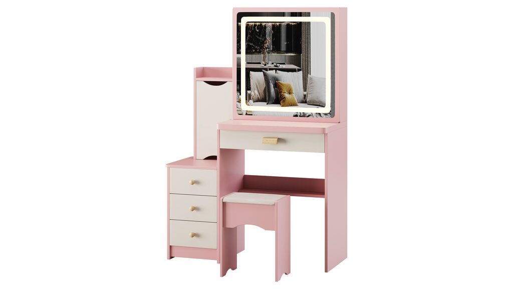 Vinush dressing table and chair set (386411) 3D model - Download 3D ...