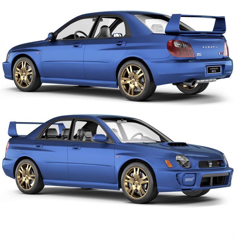 WRX STI 2001 Subaru Impreza car (386722) 3D model - Download 3D model ...