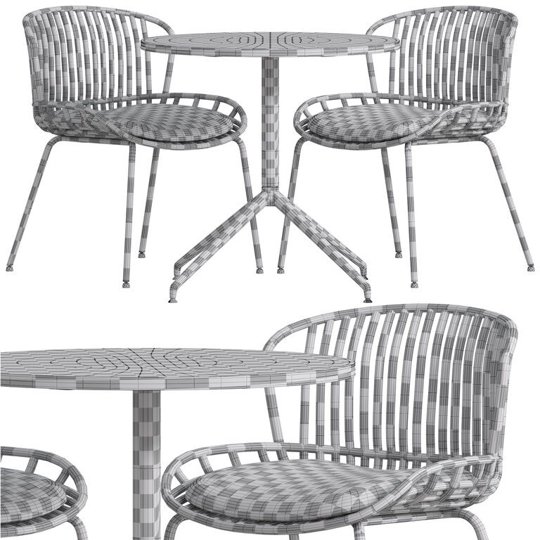 Table Yop and Chair Surpik Dining set (386834) 3D model - Download 3D ...