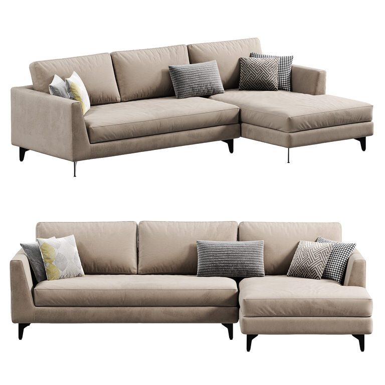 Meridiani Louis Up Sofa (386852) 3D model - Download 3D model Meridiani ...