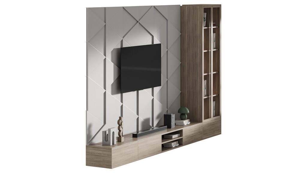 Modern TV Wall 026 (387775) 3D model - Download 3D model Modern TV Wall ...