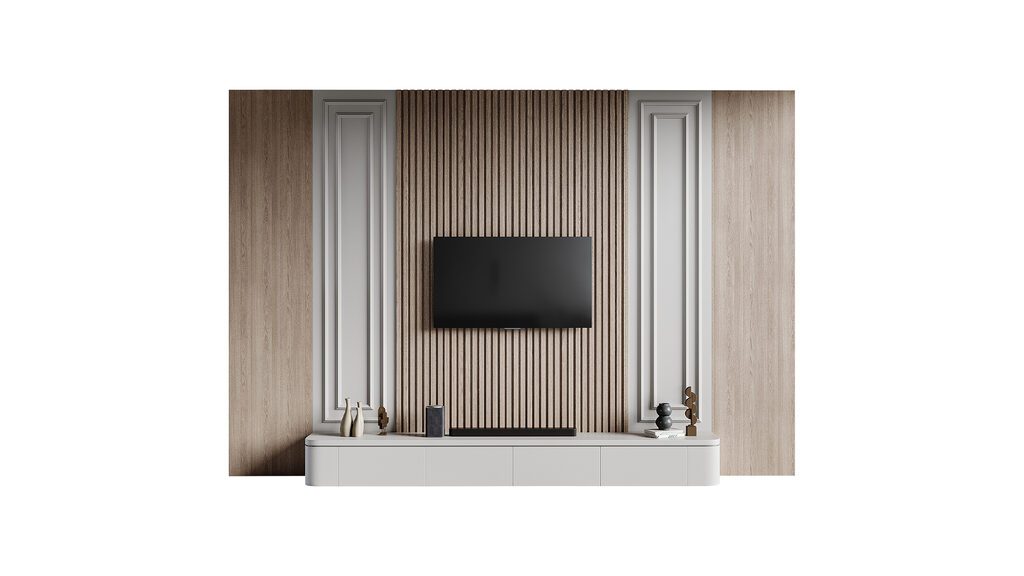 Modern TV Wall 030 (387779) 3D model - Download 3D model Modern TV Wall ...