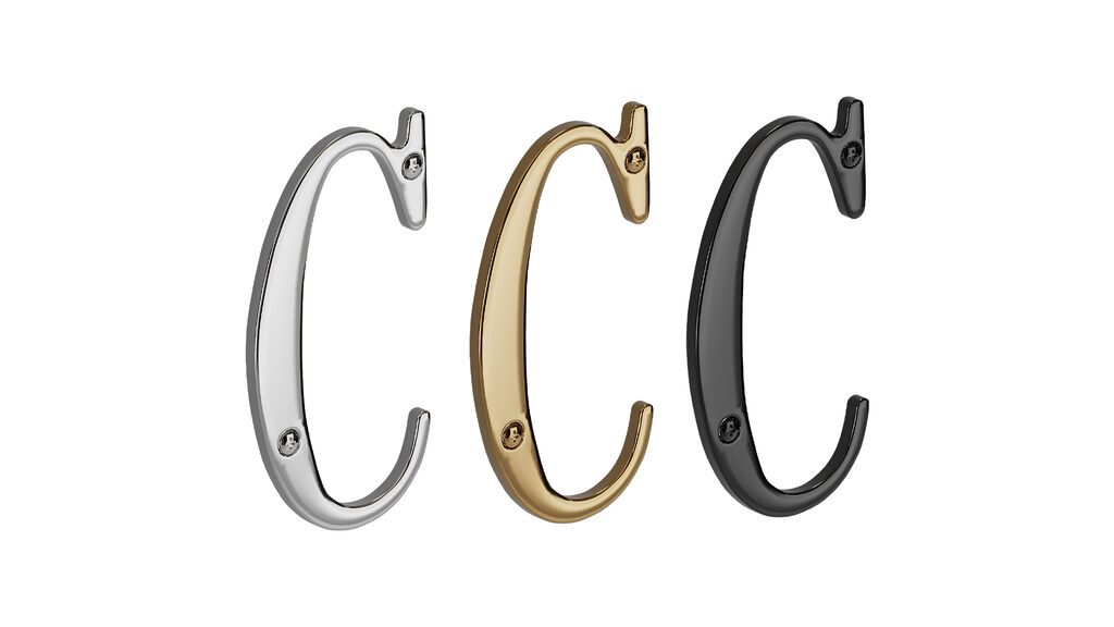 House Letter Solid Bright Brass Wall Mount C Letter (388027) 3D model ...