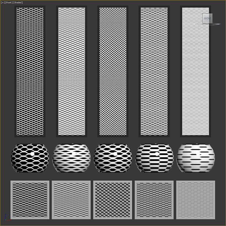 Metal lattices with diamond-shaped cells 1 (388148) 3D model - Download ...
