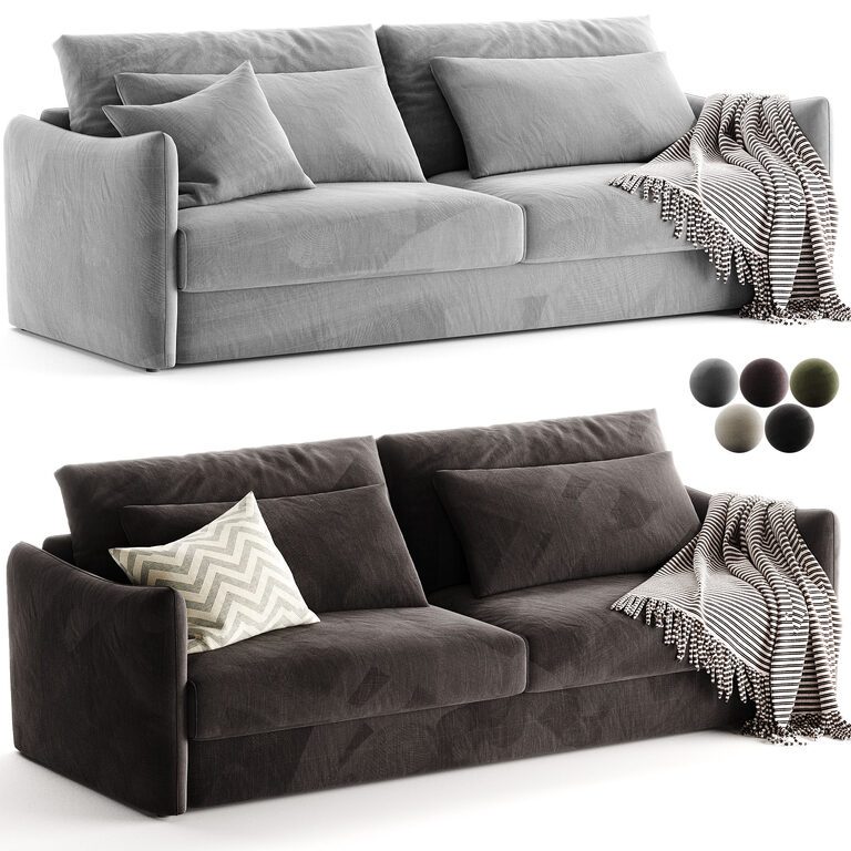 Chelsea Modern Classic Upholstered Cushion Back Sofa (388373) 3D model ...