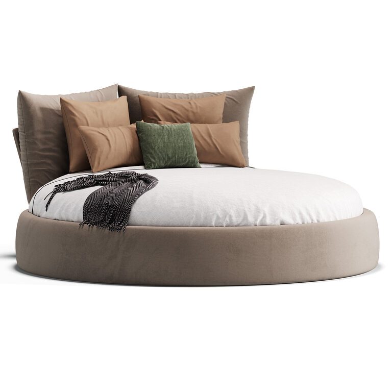 Timeo round Bed (388571) 3D model - Download 3D model Timeo round Bed ...