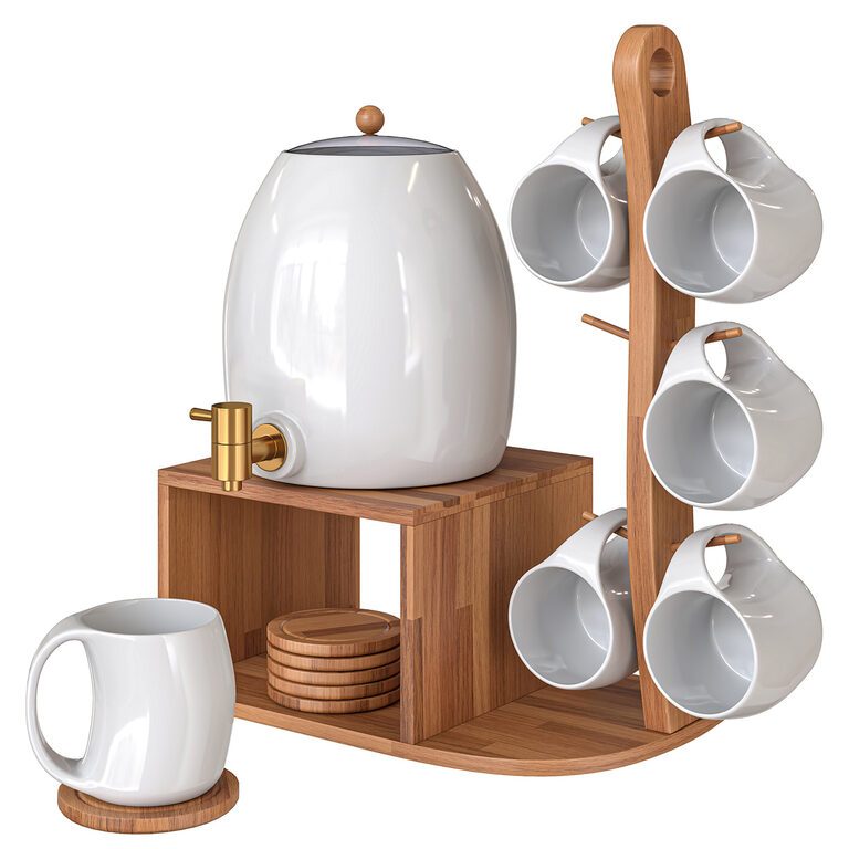 Ceramic Jug Cup Set (388726) 3D model - Download 3D model Ceramic Jug ...
