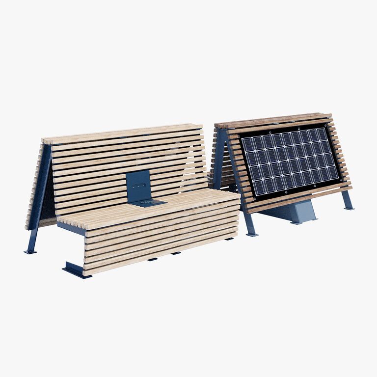 Flash solar bench (388820) 3D model - Download 3D model Flash solar ...
