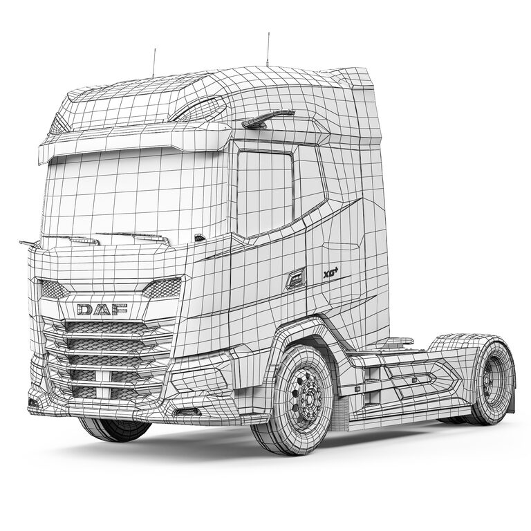 DAF XG+ 530 4x2 2024 car (388840) 3D model - Download 3D model DAF XG+ ...