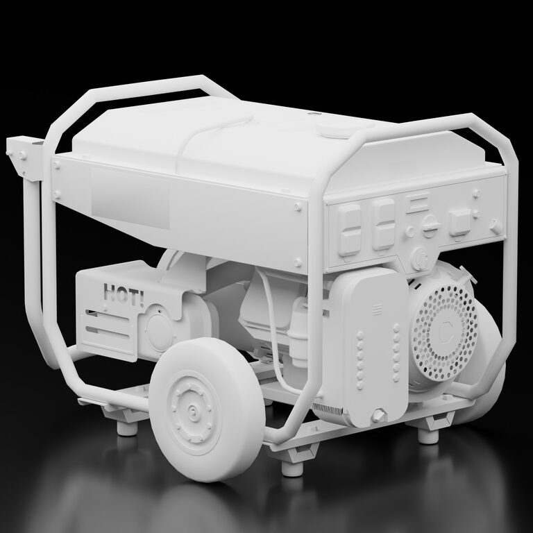 Gas Powered Portable Generator (388841) 3D model - Download 3D model ...