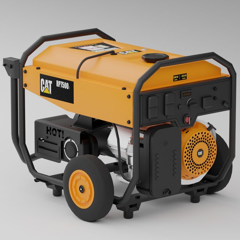 Gas Powered Portable Generator (388841) 3D model - Download 3D model ...