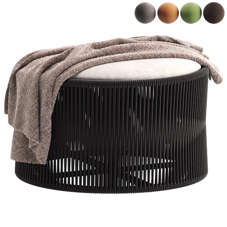 Weave Collection round ottoman (389110) 3D model - Download 3D model ...