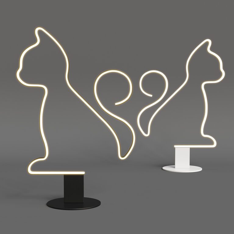 Cat table lamp (389287) 3D model - Download 3D model Cat table lamp ...