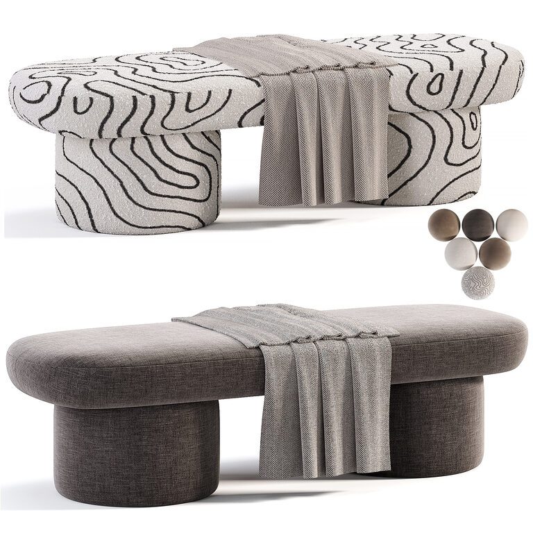 Cloud Sculptured bench (389455) 3D model - Download 3D model Cloud ...