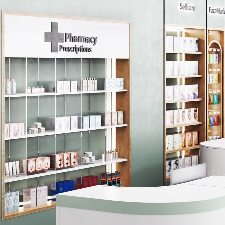 Pharmacy drugstore showcase 03 (389505) 3D model - Download 3D model ...