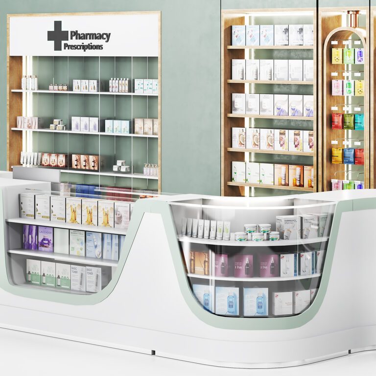 Pharmacy drugstore showcase 03 (389505) 3D model - Download 3D model ...