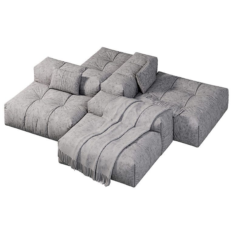 Pixel Sofa by Saba Italia (389545) 3D model - Download 3D model Pixel ...