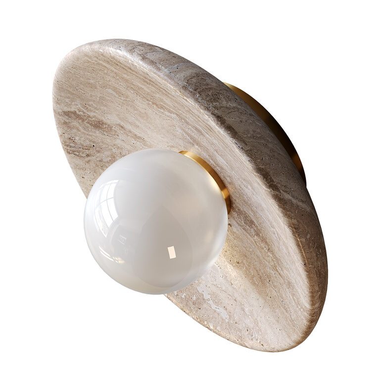 Sonoma Wood And Stone Wall Light (389744) 3D model - Download 3D model ...