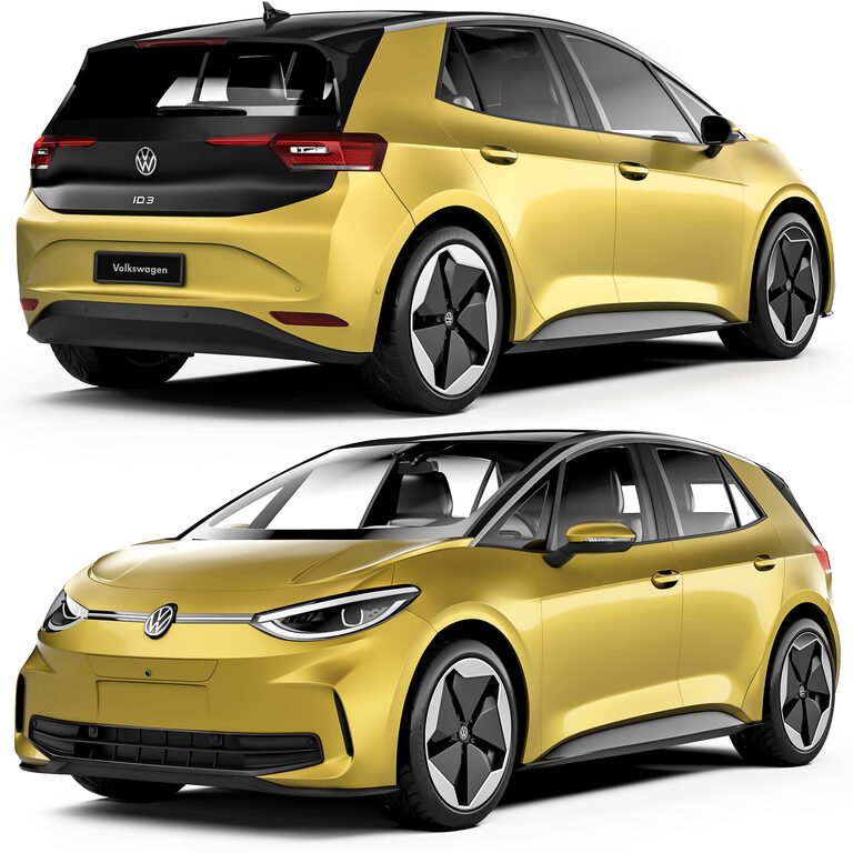 Volkswagen ID.3 2024 car (390273) 3D model - Download 3D model ...