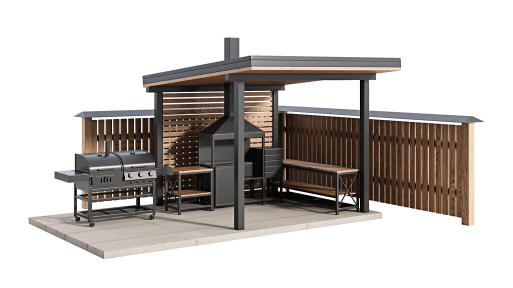 Modern Outdoor Kitchen 24 (390283) 3D model - Download 3D model Modern ...