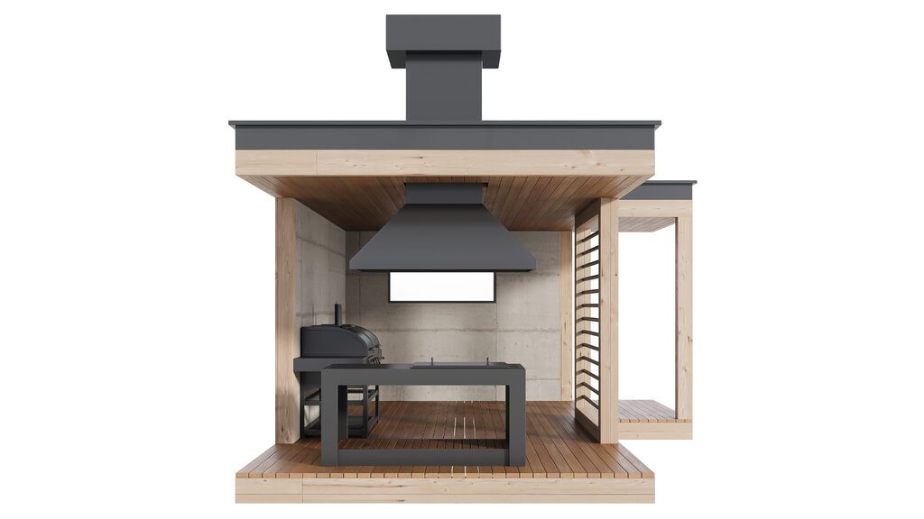 Modern Outdoor Kitchen 26 (390288) 3D model - Download 3D model Modern ...