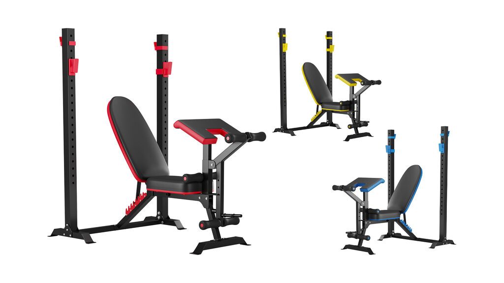 Multifunctional strength trainer sit up bench (390302) 3D model ...