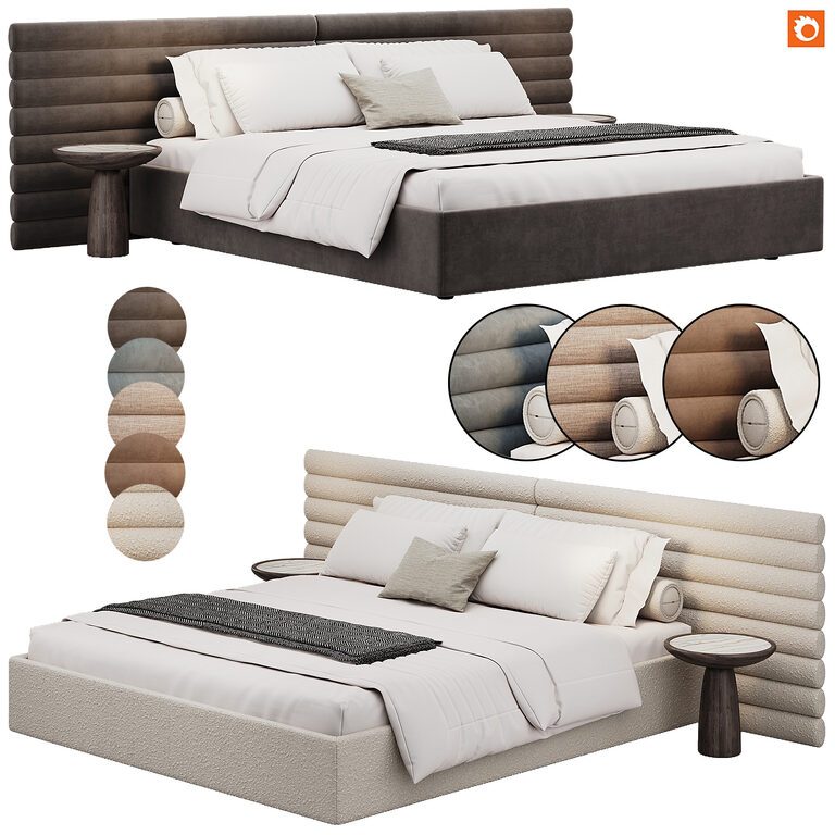 Pan Flute Bed by Saba Italia (390461) 3D model - Download 3D model Pan ...