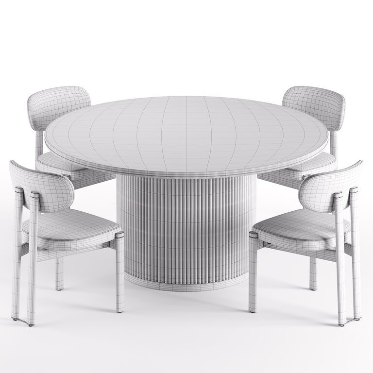Portobello Dining Chair and San Pierre Table (390553) 3D model ...