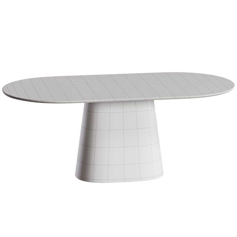 Beth Oval Dining Table (390577) 3D model - Download 3D model Beth Oval ...