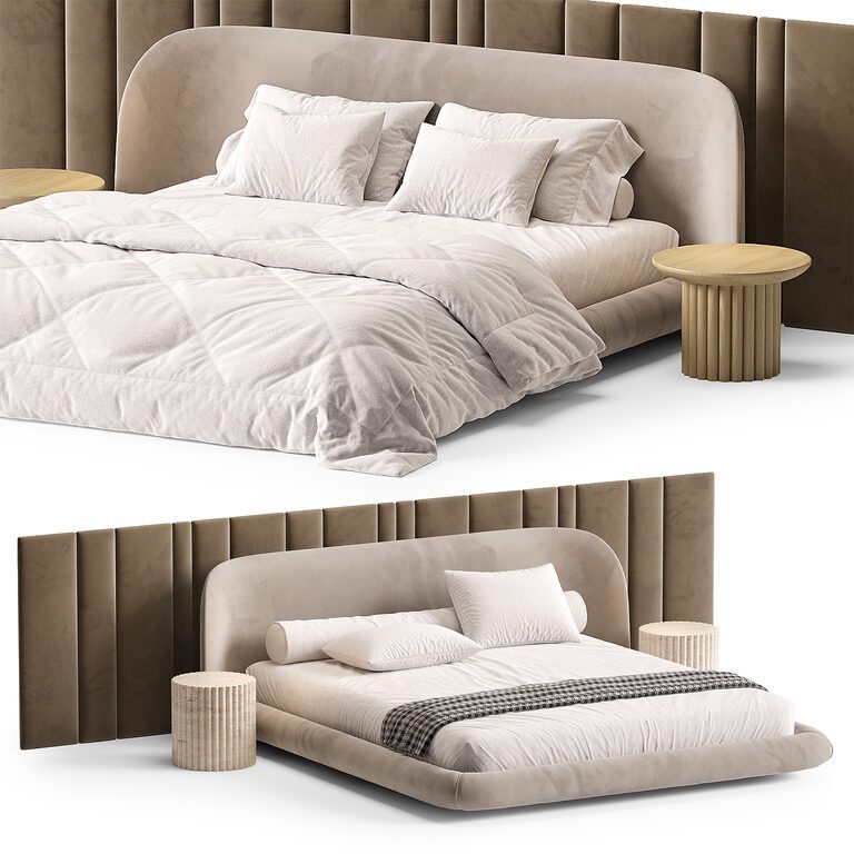 Nubo bed by Bonaldo (390586) 3D model - Download 3D model Nubo bed by ...