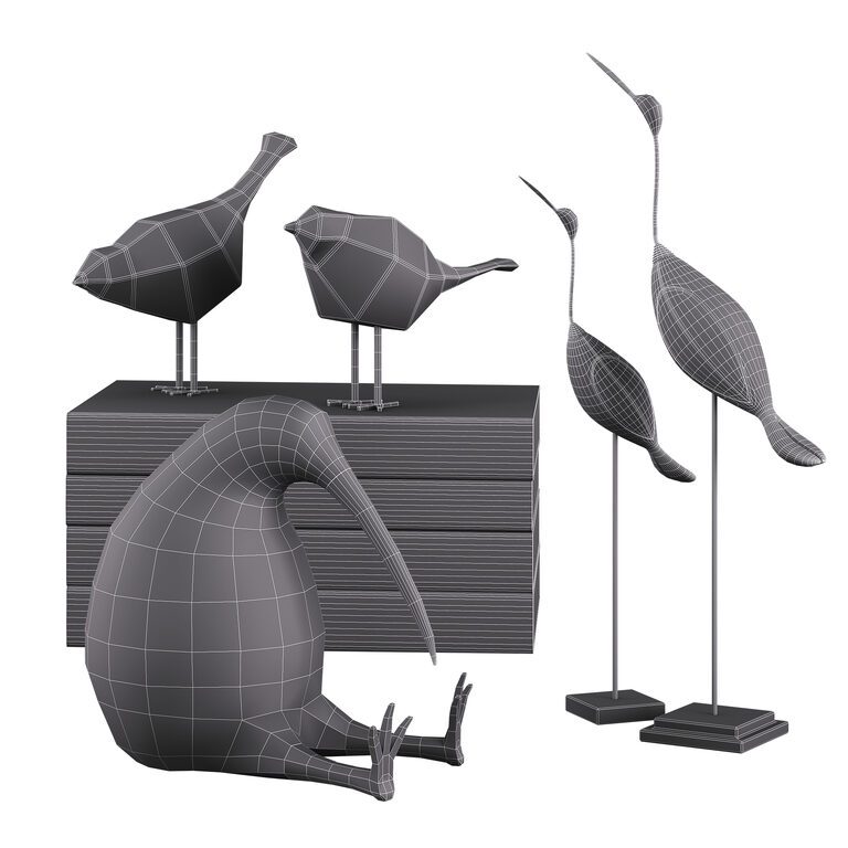 Birds Statues (390705) 3D model - Download 3D model Birds Statues ...