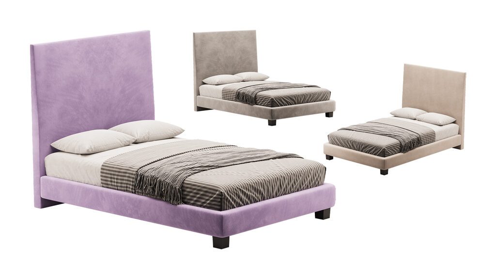 BED purple Collection Prestige (390739) 3D model - Download 3D model ...
