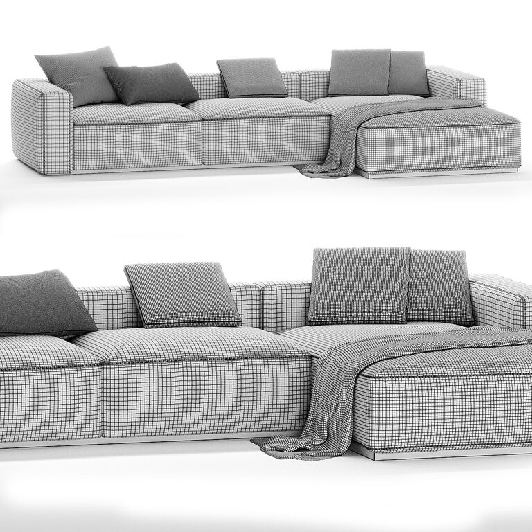 Poliform Shangai Sofa (390807) 3D model - Download 3D model Poliform ...