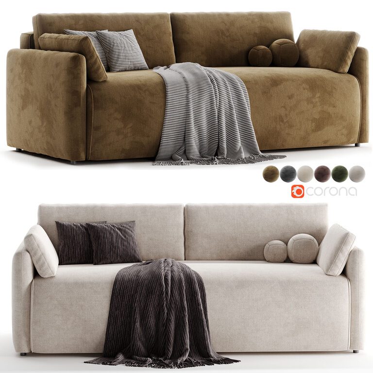 Bobochicparis Canape Droit Convertible Coffre Sofa Marcel Tissu Isse ...