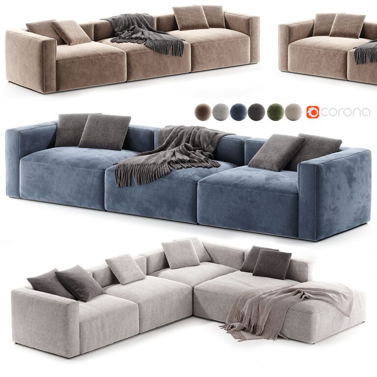 Poliform Shangai Modular Sofa (390821) 3D model - Download 3D model ...