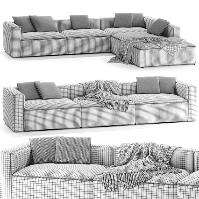 Poliform Shangai Modular Sofa (390821) 3D model - Download 3D model ...