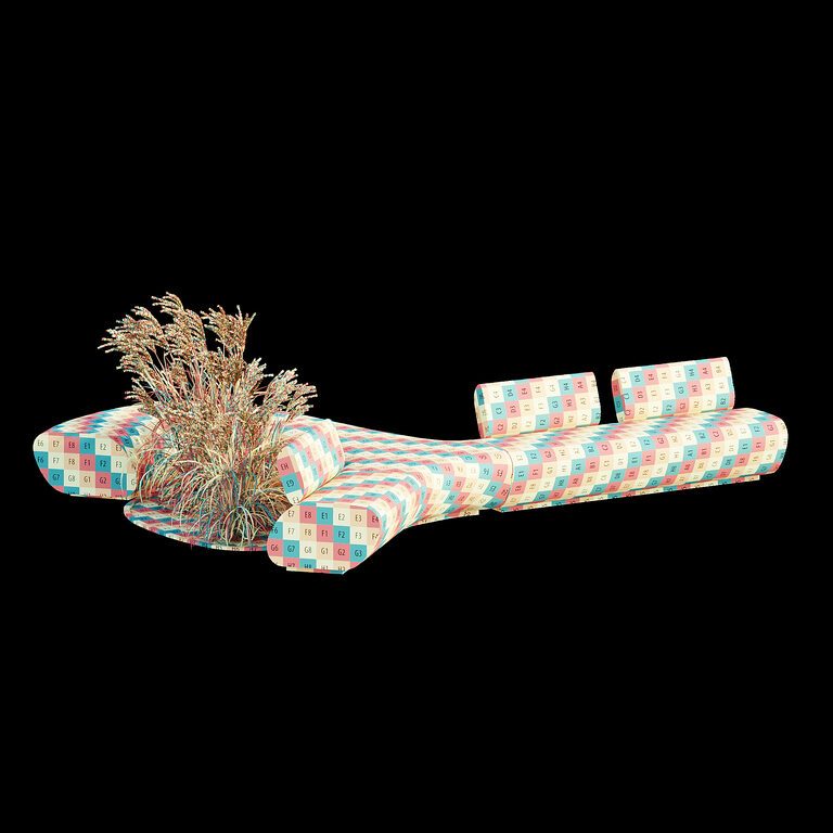 Treeline benches line (390850) 3D model - Download 3D model Treeline ...