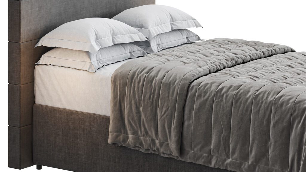 Drew Bed Three Quarter (390860) 3D model - Download 3D model Drew Bed ...