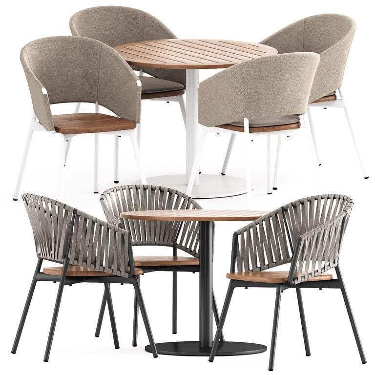 STEM 003 table and PIPER 022, 122 chair by Roda (391239) 3D model ...