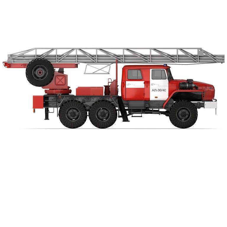 Fire truck Ural 4320 AL 30-40 2018 (391935) 3D model - Download 3D ...