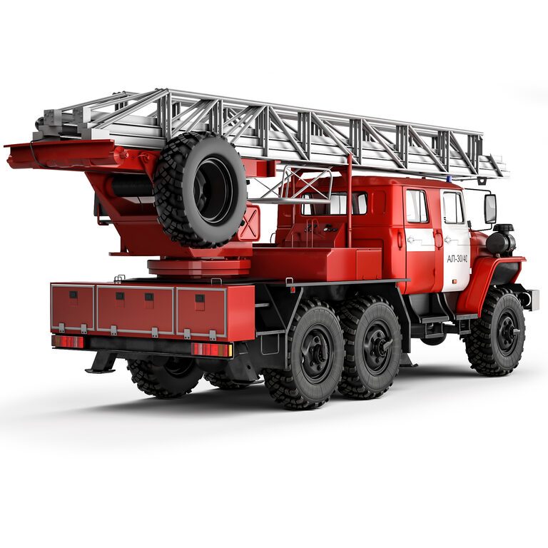 Fire truck Ural 4320 AL 30-40 2018 (391935) 3D model - Download 3D ...