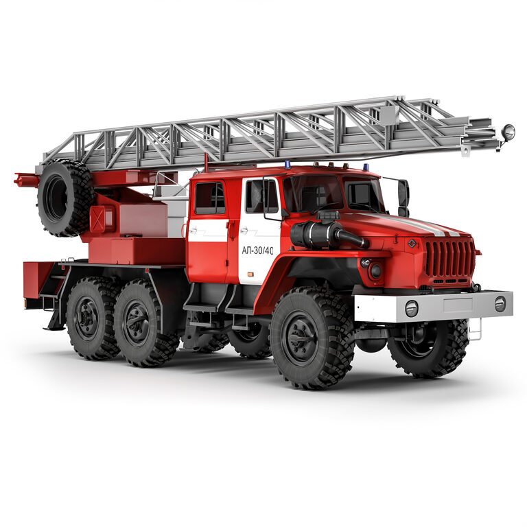 Fire truck Ural 4320 AL 30-40 2018 (391935) 3D model - Download 3D ...