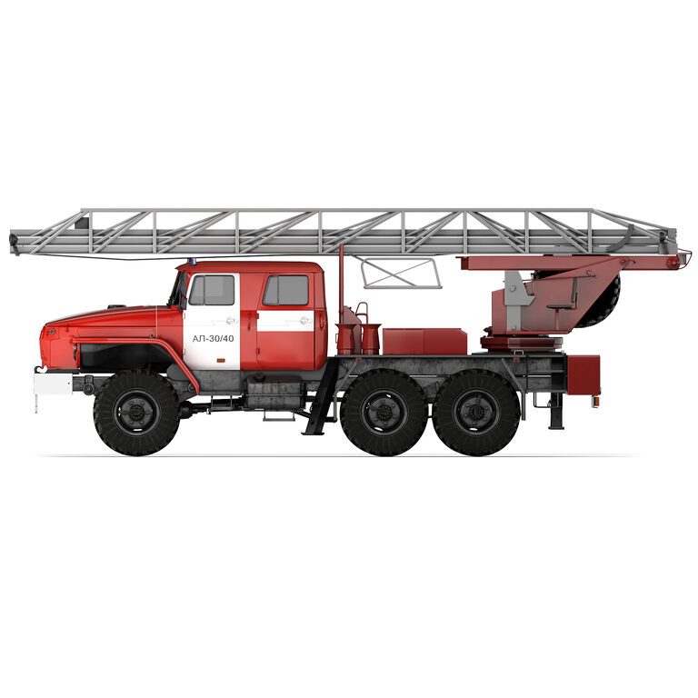 Fire truck Ural 4320 AL 30-40 2018 (391935) 3D model - Download 3D ...