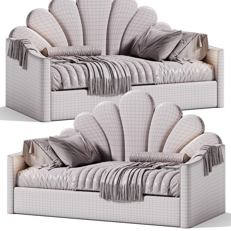 Ariel Sofa Bed (392028) 3D model - Download 3D model Ariel Sofa Bed ...
