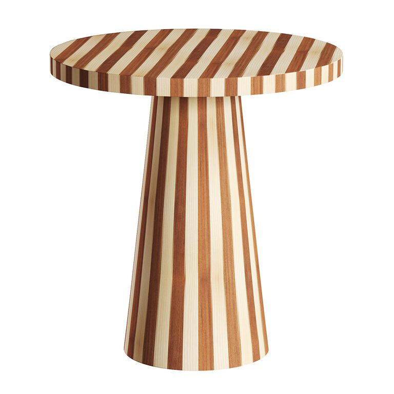 Walnut Stripe Side Table (392566) 3D model - Download 3D model Walnut ...